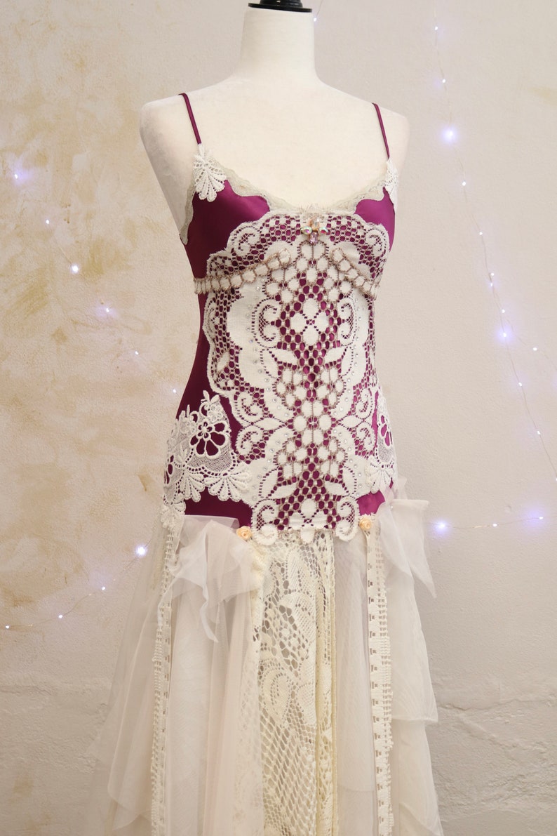 Violet & Pearl Handmade Bohemian Mermaid Wedding Dress Upcycled ...