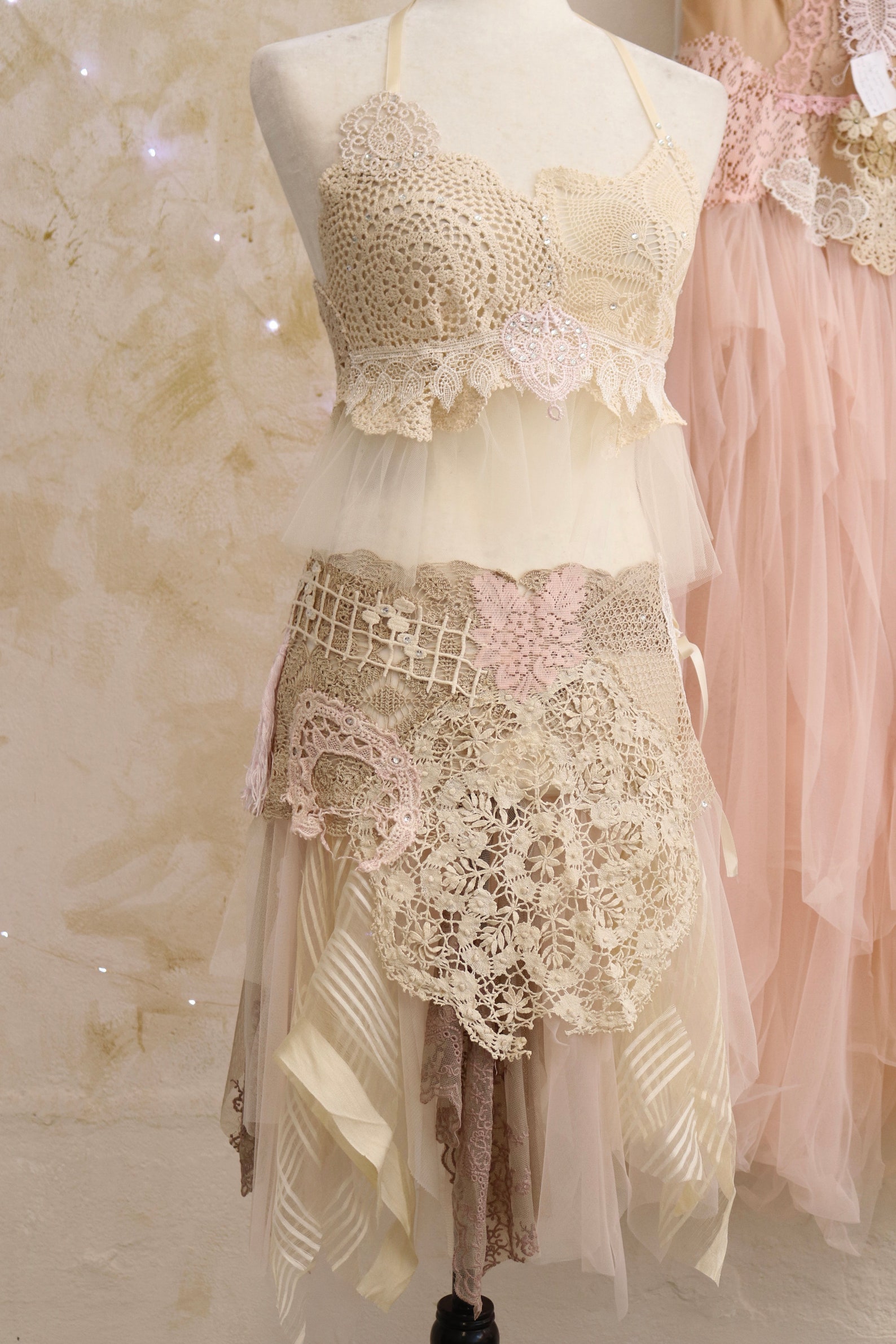 Fairy Set Handmade With Antiques Boho Ragged Fairy Festival Outfit 2 ...