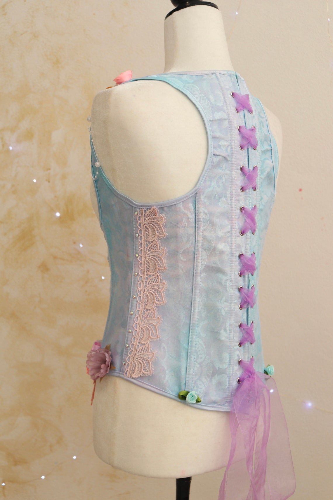 Enchanted Turquoise & Lilac Fairy Corset - One of a Kind Luxury Art to ...