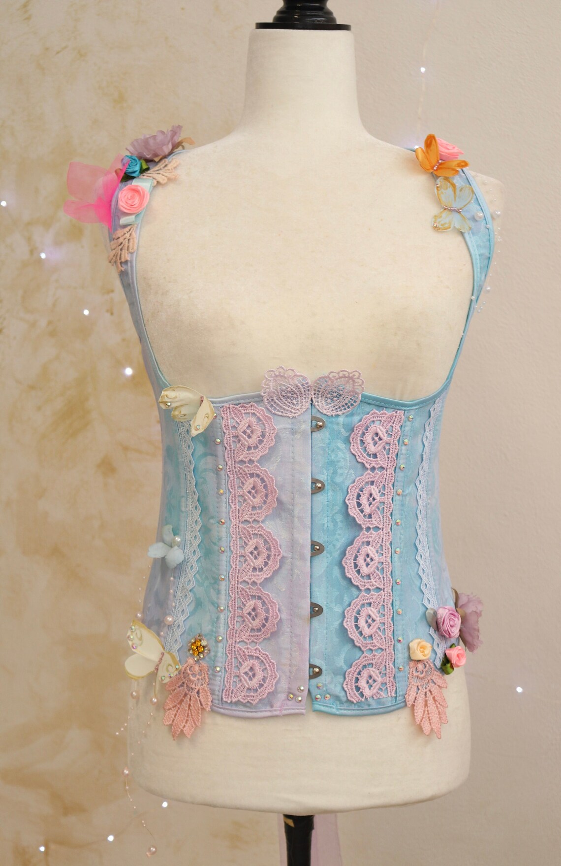 Enchanted Turquoise & Lilac Fairy Corset - One of a Kind Luxury Art to ...