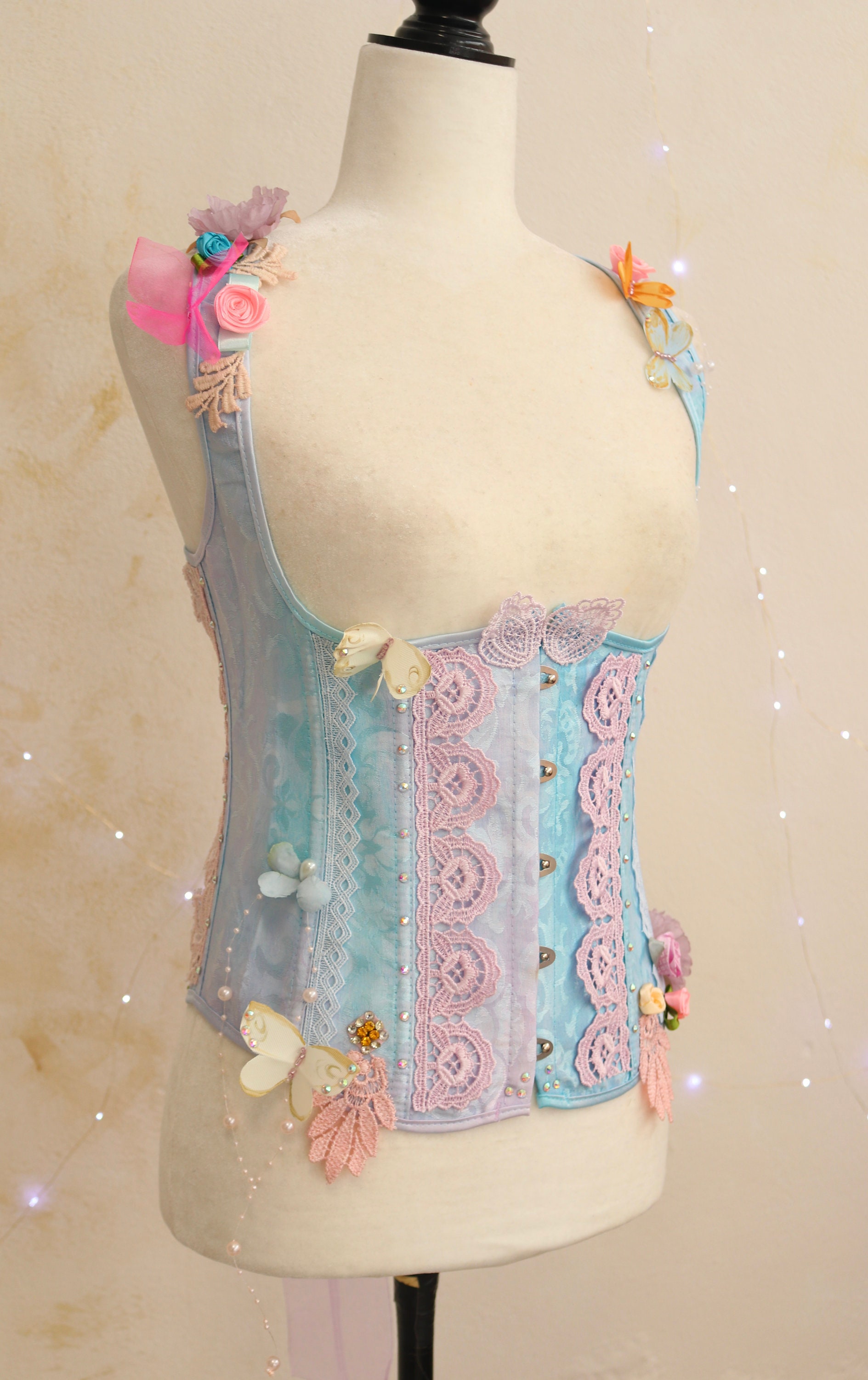 Enchanted Turquoise & Lilac Fairy Corset - One of a Kind Luxury Art to ...