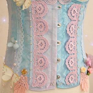 Enchanted Turquoise & Lilac Fairy Corset - One of a Kind Luxury Art to ...