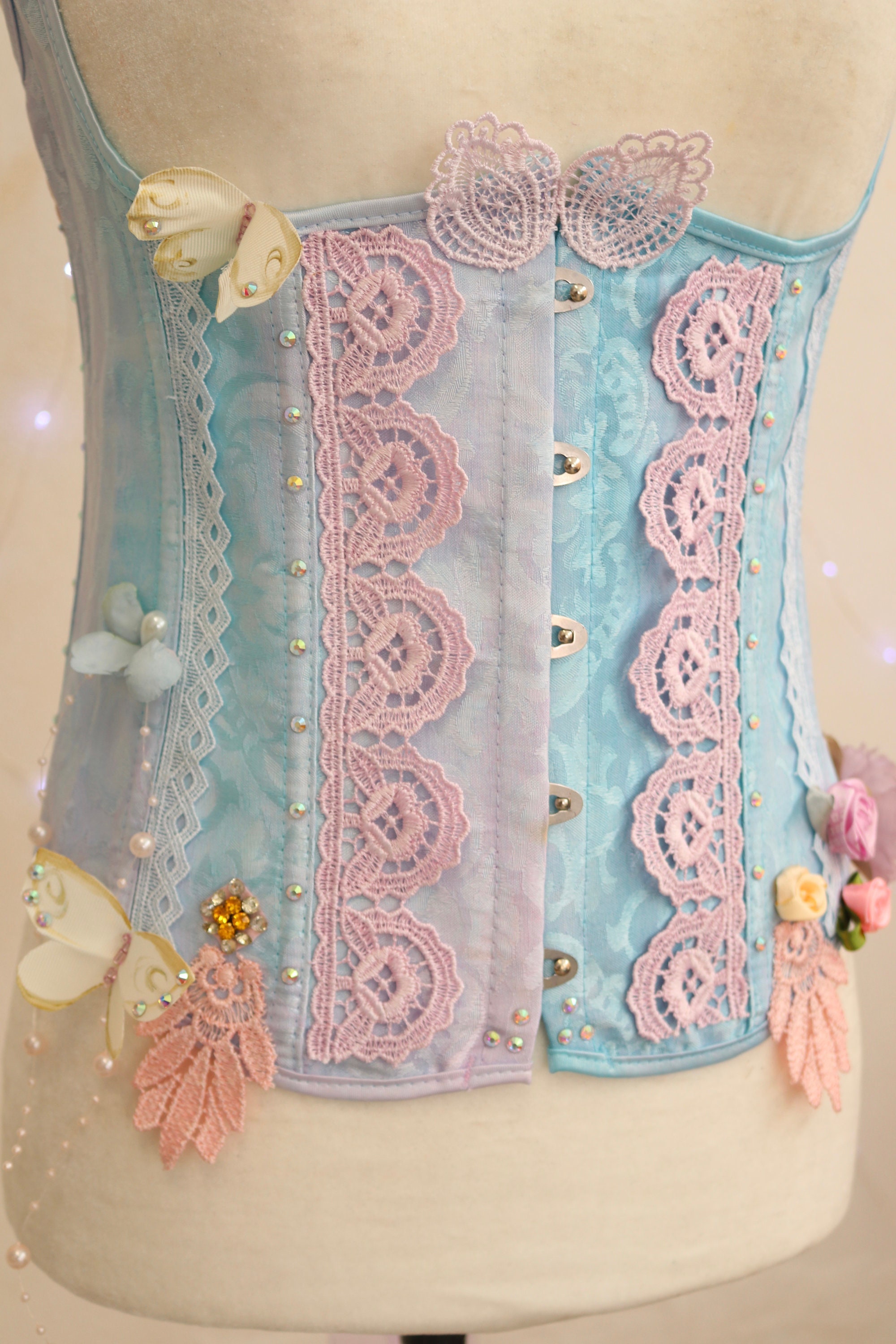 Enchanted Turquoise & Lilac Fairy Corset - One of a Kind Luxury Art to ...