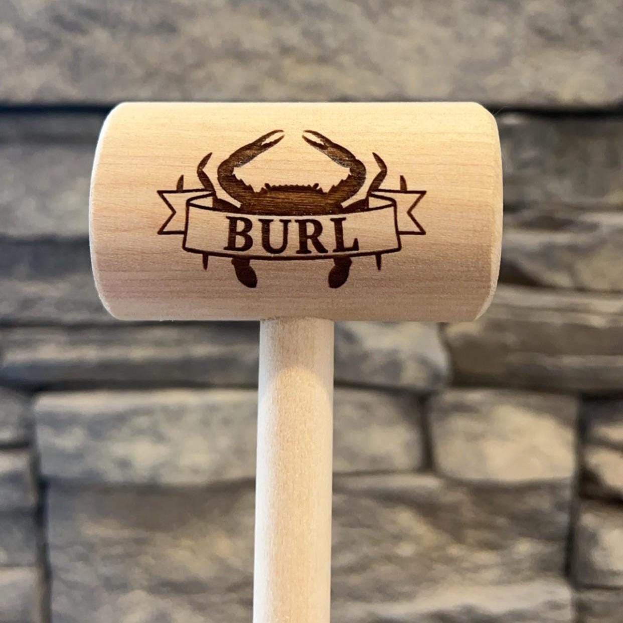 Laser Engraved Crab Mallet Set of 50, Custom Wooden Crab Mallet ...