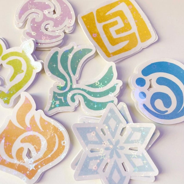 Genshin Element Stickers - Etsy