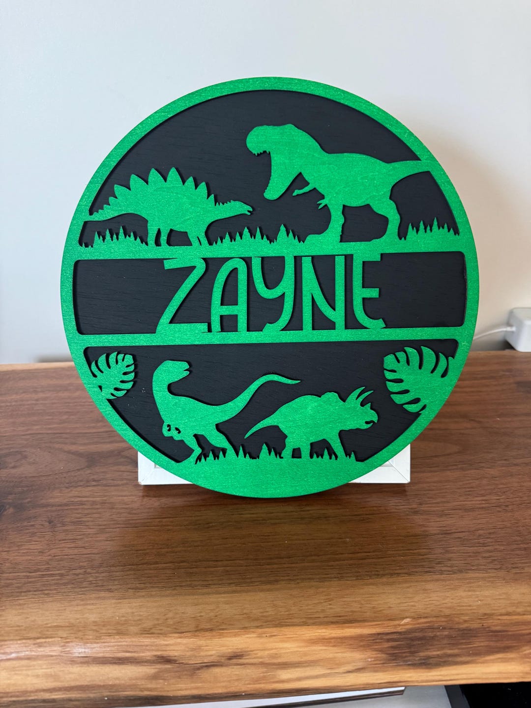 Personalized Name Dinosaur Sign, Jurassic Theme, Kids Room Decor Home ...