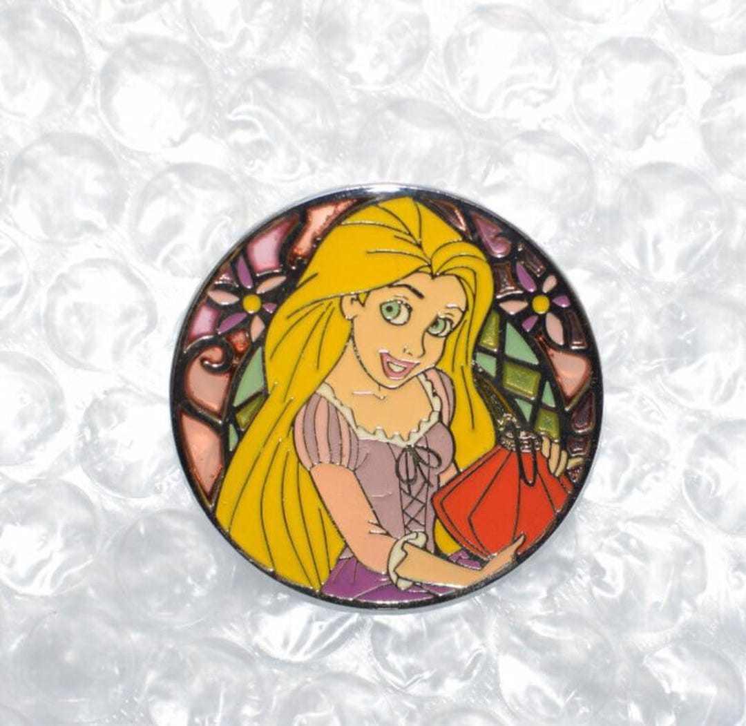 Disney Pin TDR Tokyo Disneyland Rapunzel Tangled Stained Glass Circle A ...
