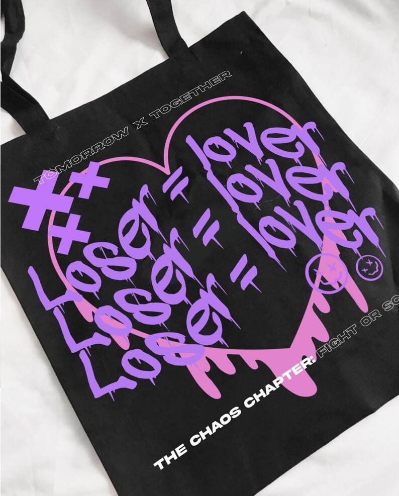 TXT Tote Bag Diseño Estético Anti Romántico Mañana X Juntos Kpop Merch ...