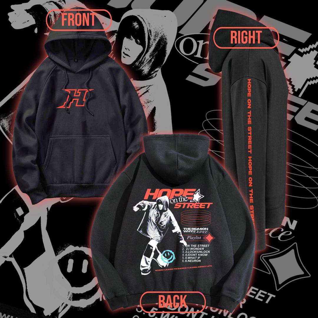 Hope on the Street Jhope Jung HOSEOK Inspired Hoodie Kpop Merch - Etsy