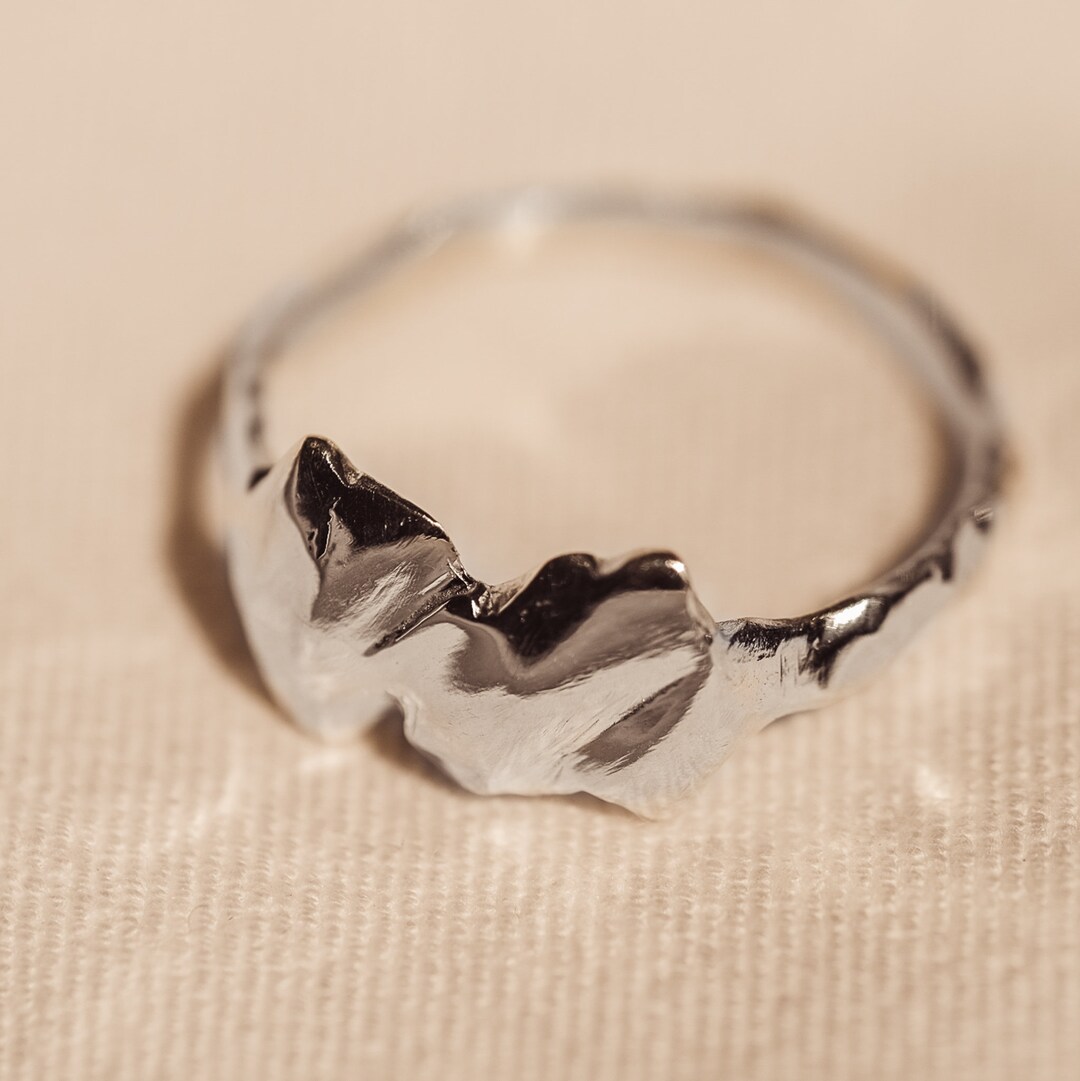 Sterling Silver, Accent Rock Texture Rings, Nature Inspired Rings ...