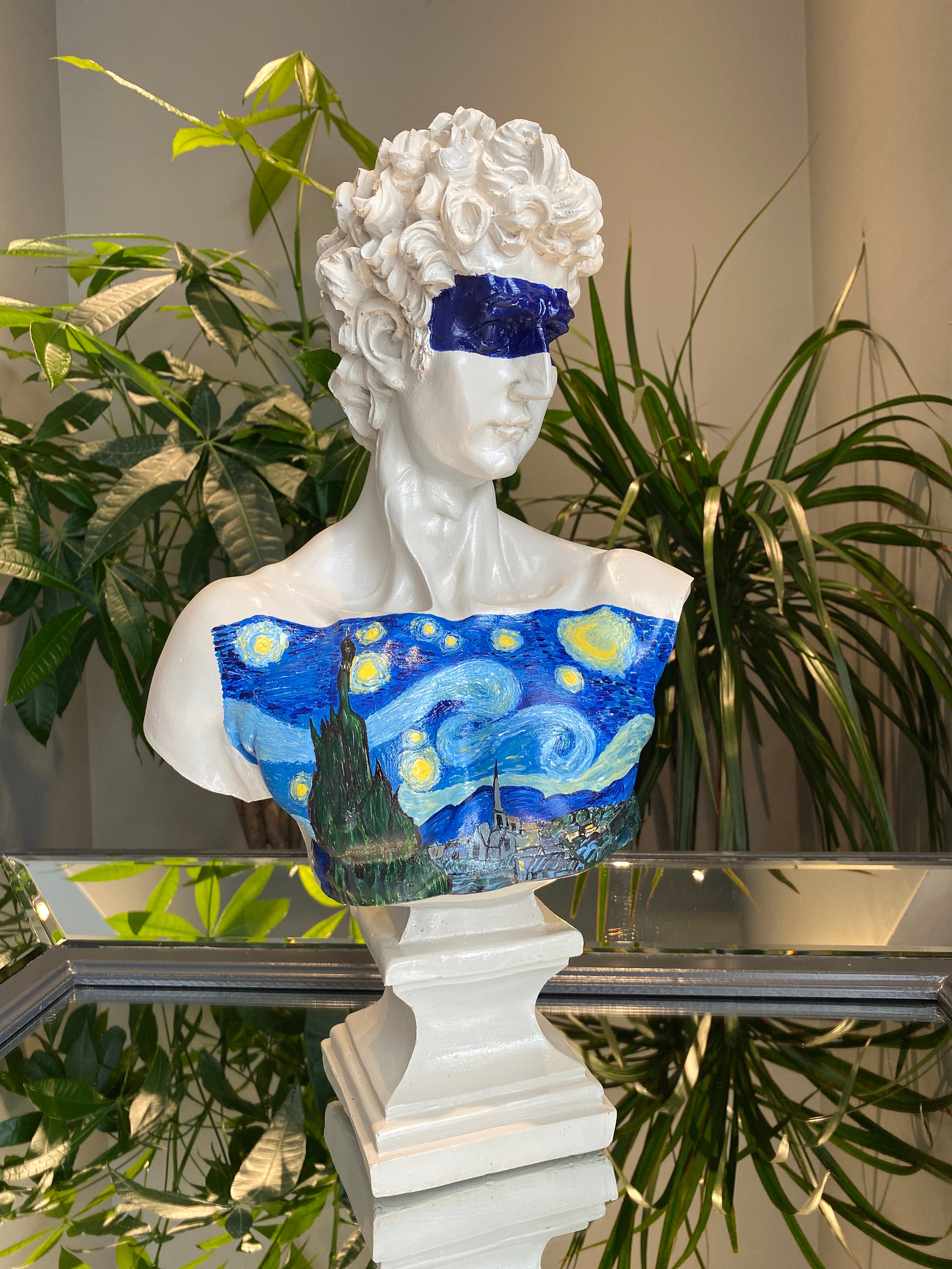 Van Gogh La noche estrellada en la escultura de David | Etsy