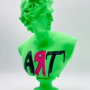 Pop Art Statue, Greek God Apollon Sculpture, Apollon Statue, Neon Art ...