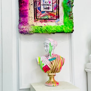 Street Art Artemis Statue, Pop Art Style Bust, Graffiti Sculpture ...