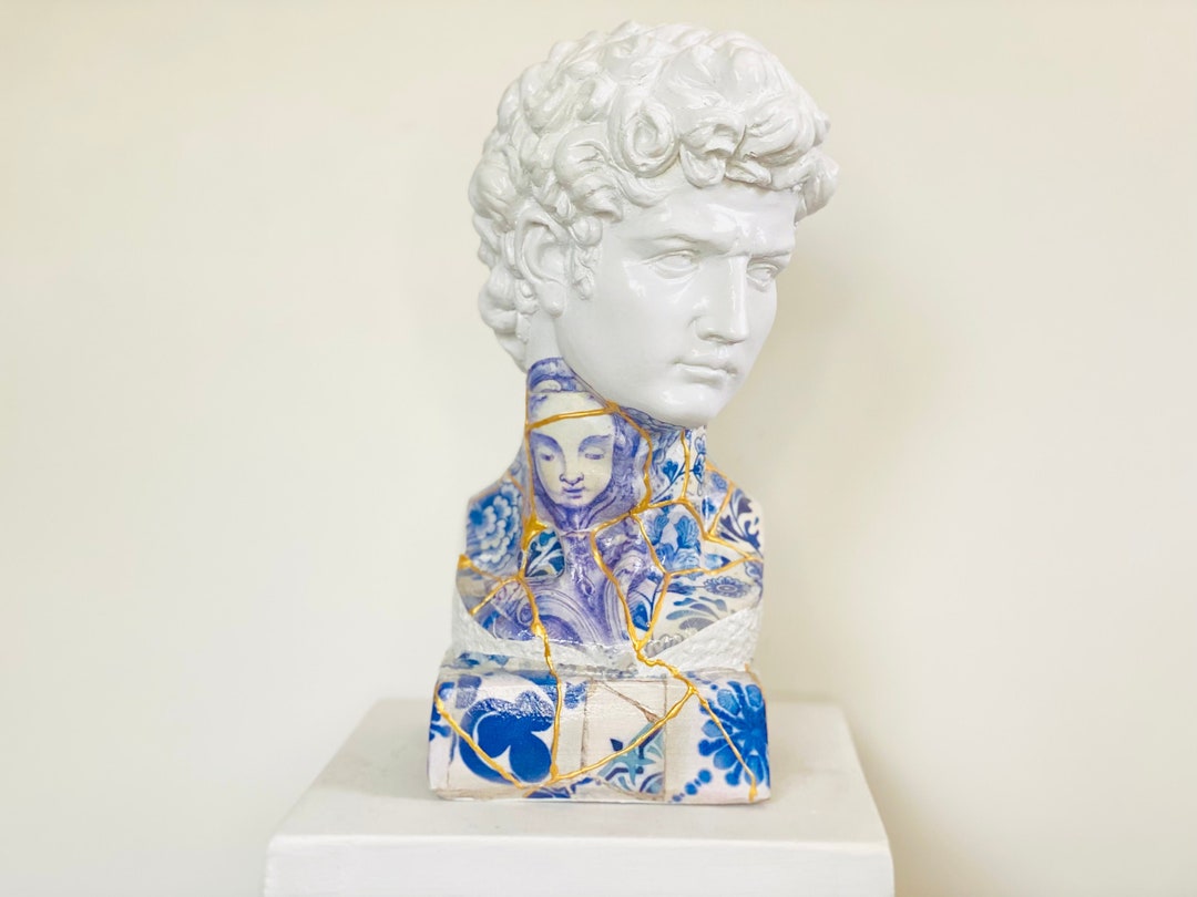 Kintsugi on David Statue, Michelangelo David Sculpture, Japanese Art ...