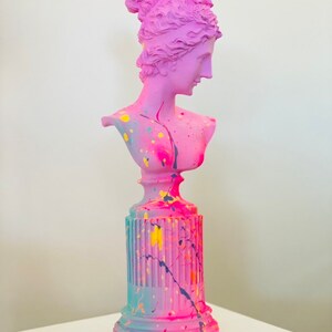 Pop Art Pink David Statue, Venus Sculpture Bust, Designer Sculpture ...
