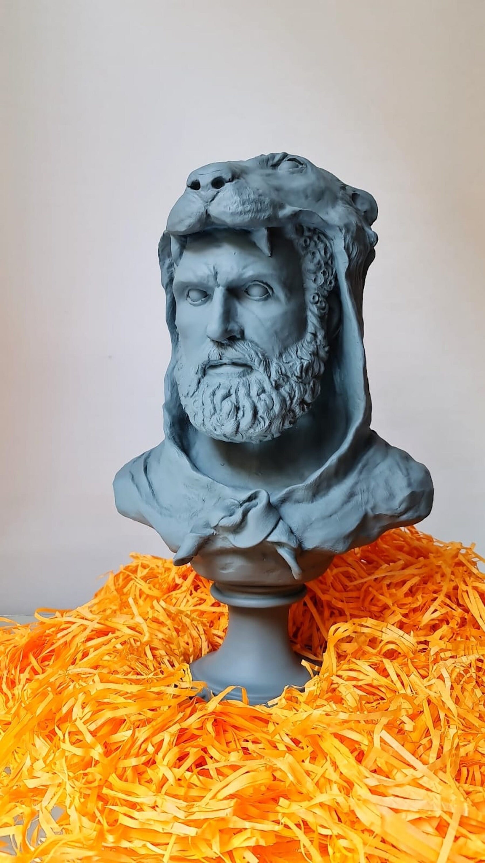 Large Hercules Sculpture Statue 20 INCHES Hercules Bust - Etsy