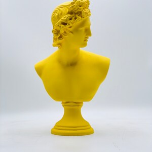 Pop Art Statue, Greek God Apollon Sculpture, Apollon Bust, Yellow ...