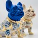Kintsugi Design Dog Sculpture, VIP Pop Art Statue, Luxury French ...