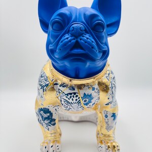Kintsugi Design Dog Sculpture, VIP Pop Art Statue, Luxury French ...