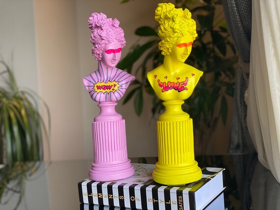 Pop Art Greek Statue Modern Art Home Decor Pop Art Unique | Etsy