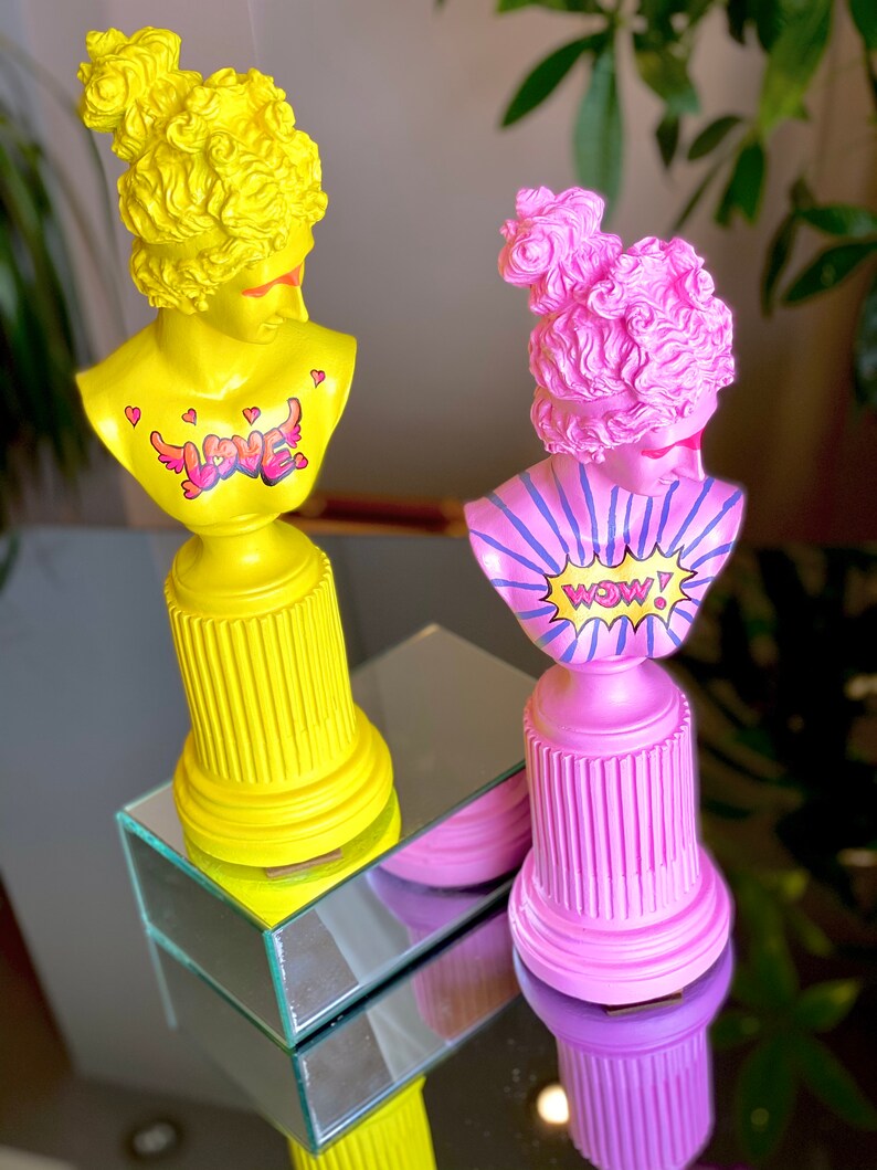 Pop Art Greek Statue Modern Art Home Decor Pop Art Unique | Etsy