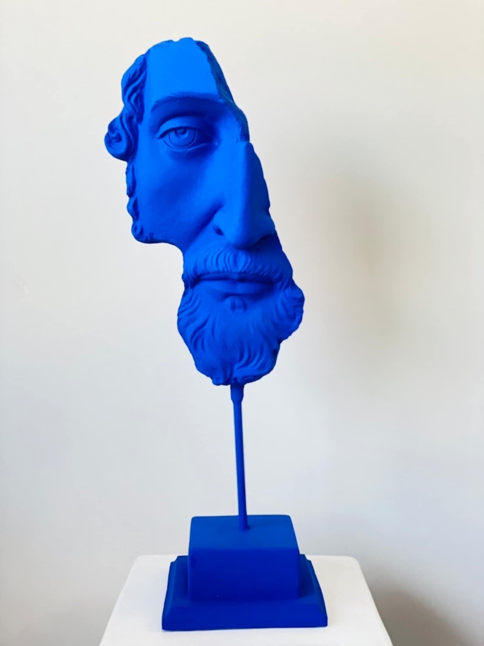 Face Statue of a Marcus Aurelius, Louvre Museum Copy, Pop Art Roman ...