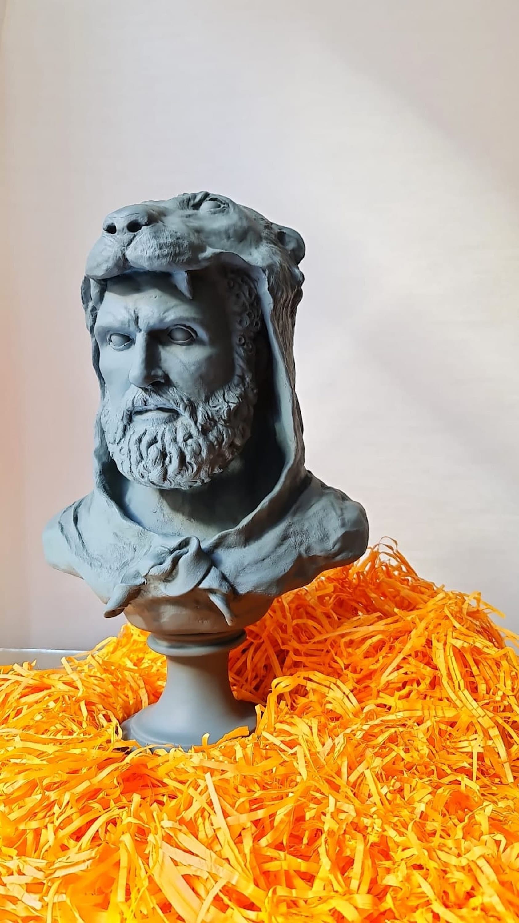 Large Hercules Sculpture Statue 20 INCHES Hercules Bust - Etsy