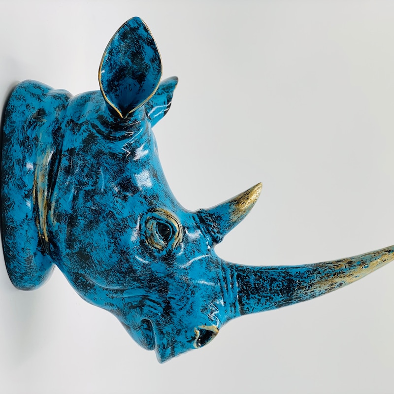 Rhino Wall Sculptures - Etsy