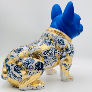 Kintsugi Design Dog Sculpture, VIP Pop Art Statue, Luxury French ...
