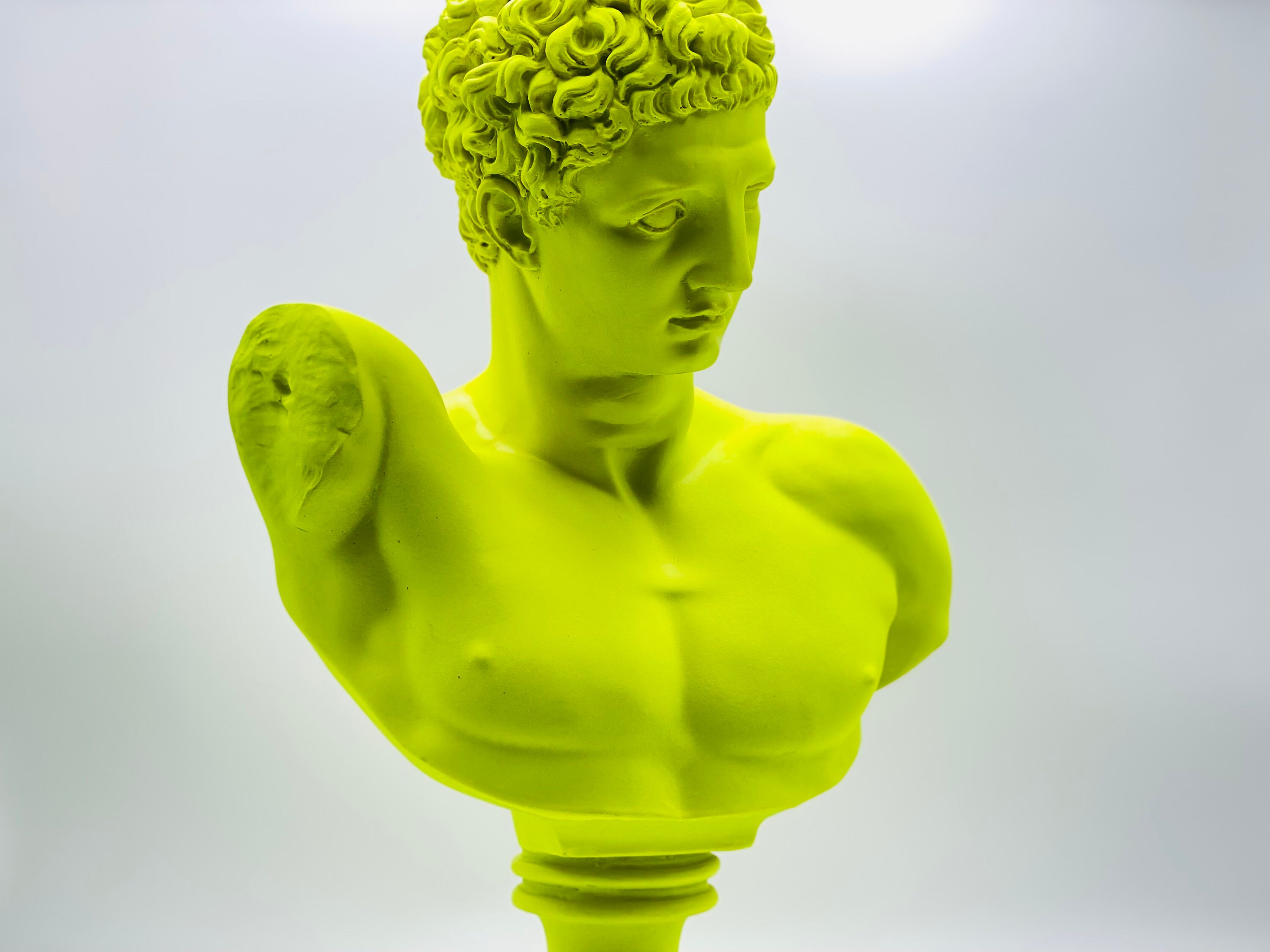 Neon Art, Pop Art Statue, 20.5 LARGE Size Greek God Bust, Pop Art ...