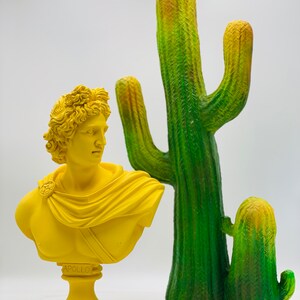 Cactus Statue, Nordic Accents, Flower Sculpture, Floor Decor Bust ...