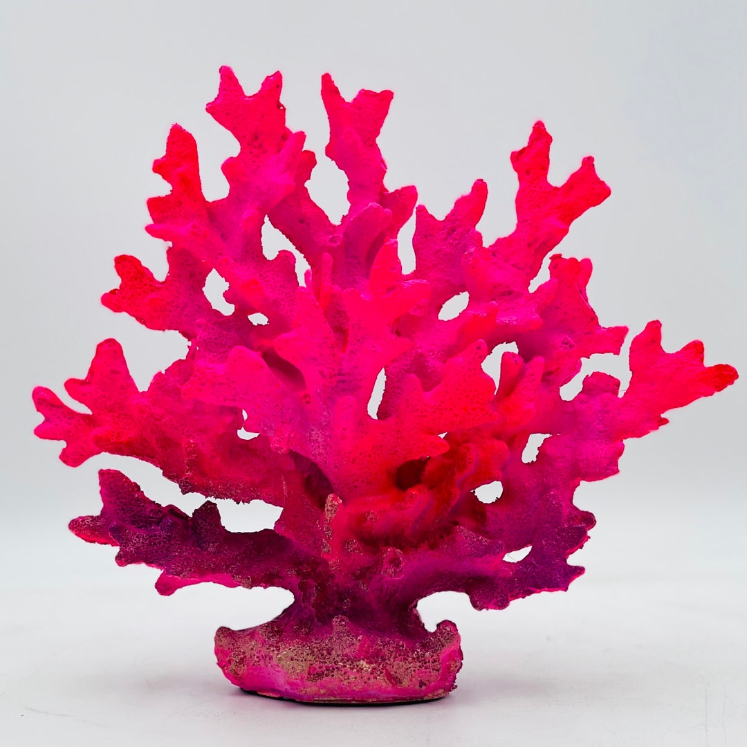 Neon Pink Coral Statue, Coral Reef Sculpture, Neon Home Design, Nordic ...