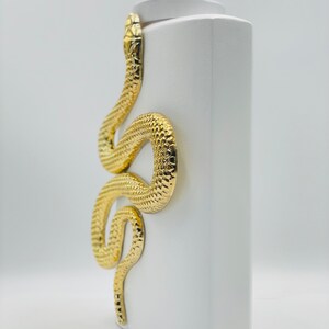 Handmade Snake Vase Statue, Chrome Plated Snake Animal Figurine Pot ...