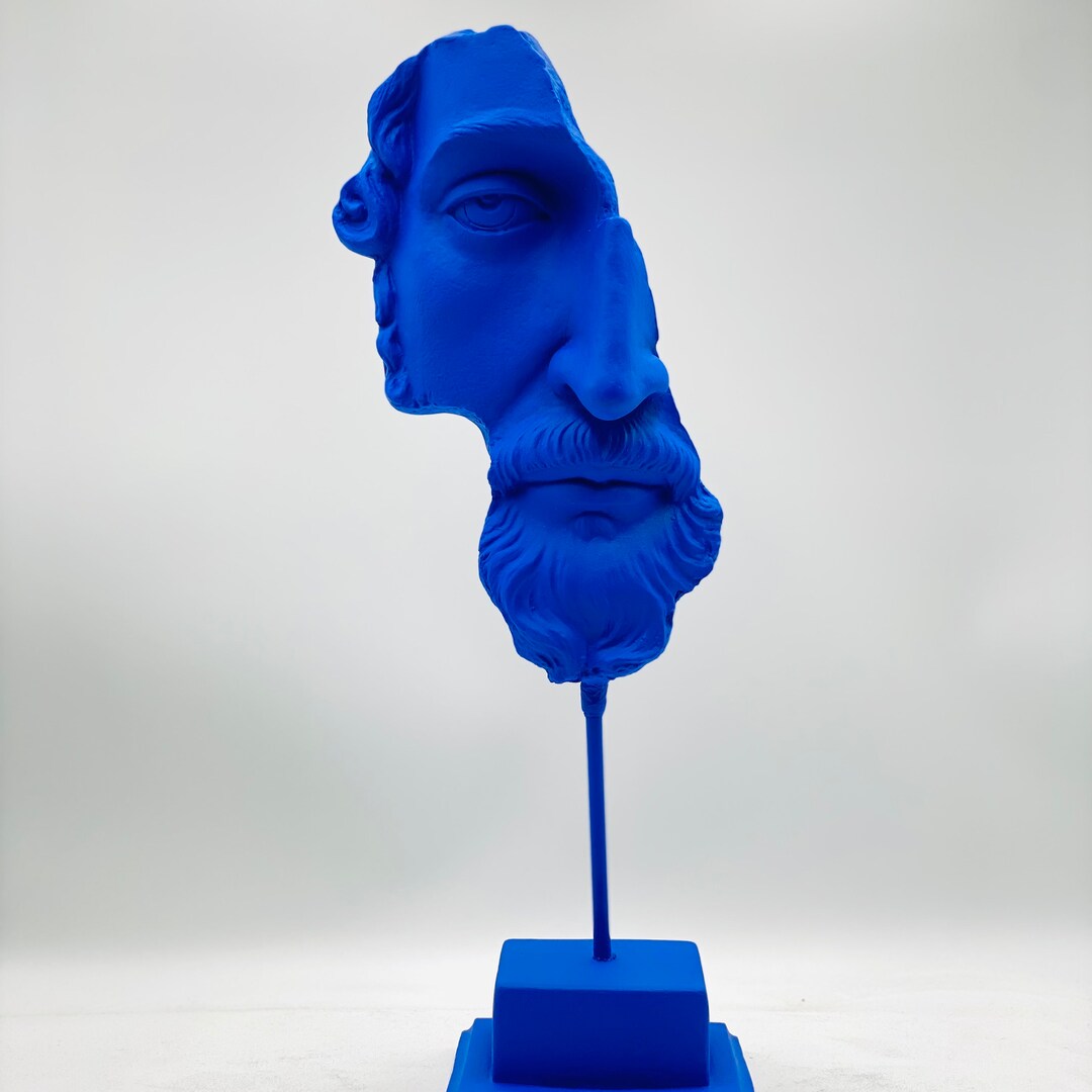 Face Statue of a Marcus Aurelius, Louvre Museum Copy, Pop Art Custom ...