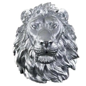 XL Lion Head Wall Mount, Over Sized Wild Animal Wall Sculpture, Animal ...