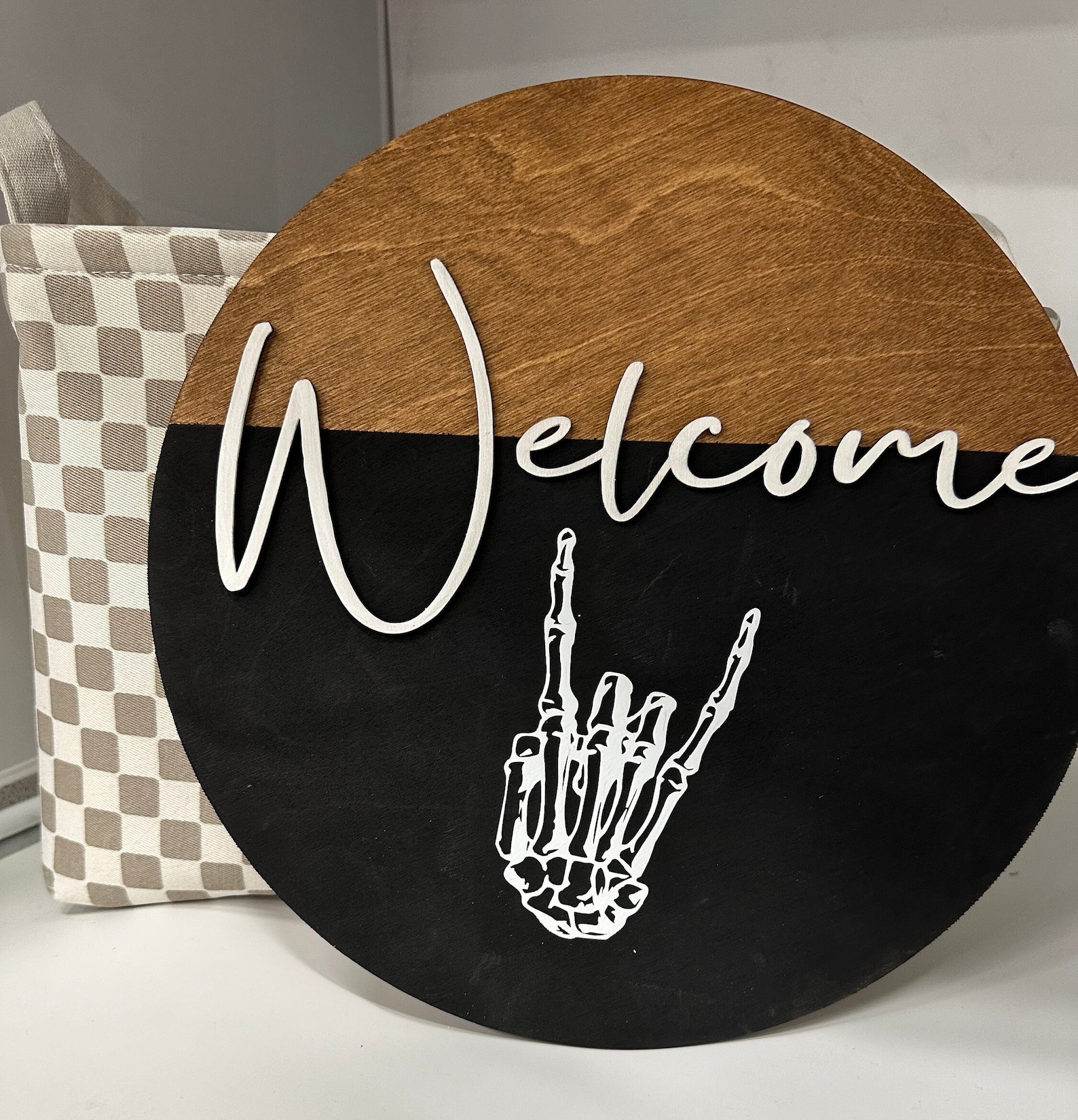 Skeleton Hand Welcome Sign: Handmade Halloween Door Hanger - Etsy