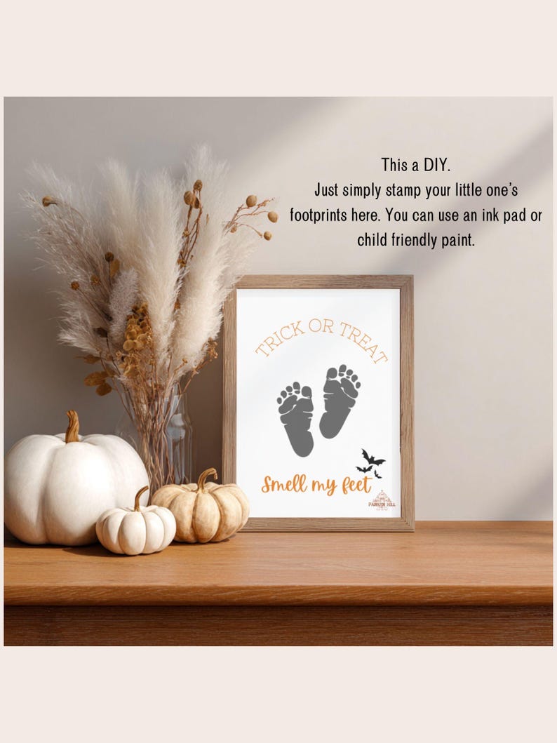 Baby's First Halloween Footprint Art: Trick or Treat Keepsake (digital ...