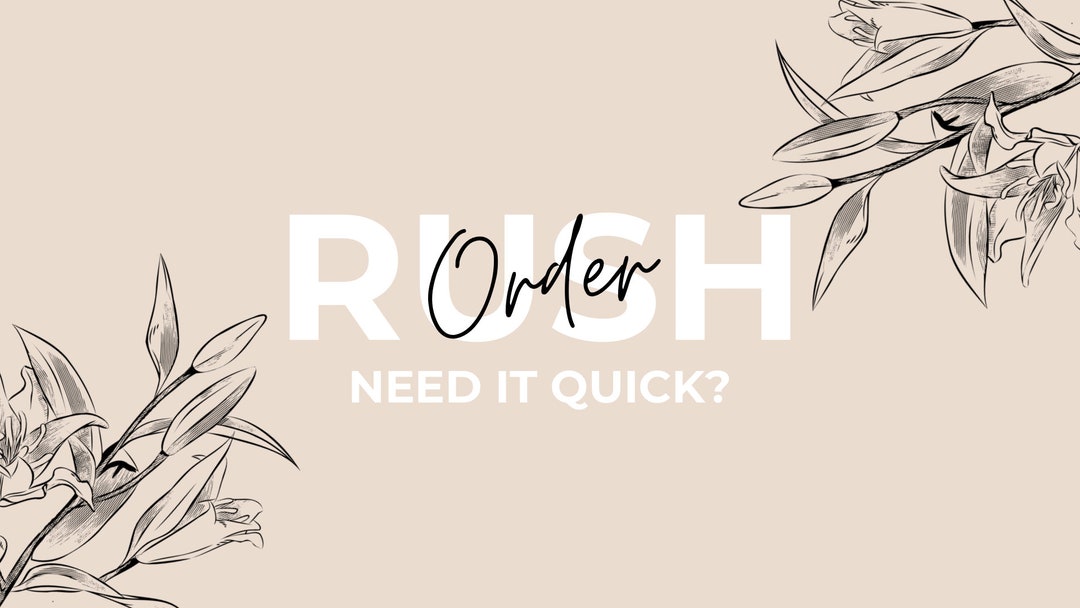 Rush Order, Rush Processing, Add-on - Etsy
