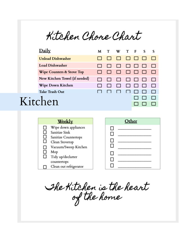 Chore Chart Bundle - Etsy