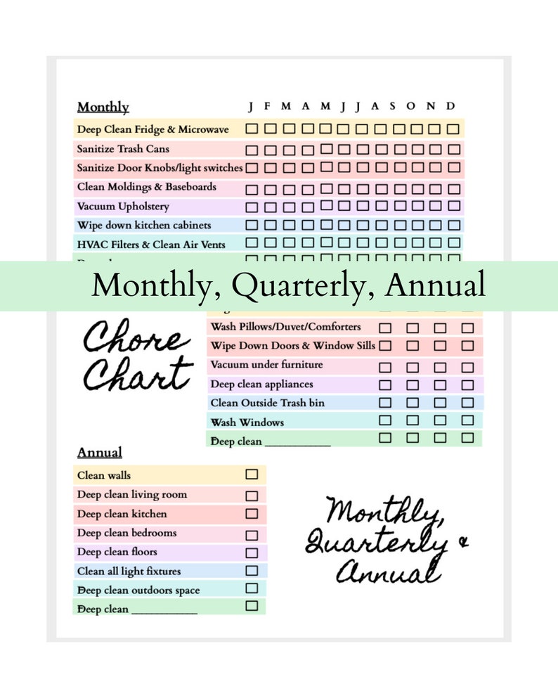 Chore Chart Bundle - Etsy