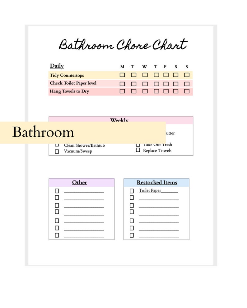 Chore Chart Bundle - Etsy