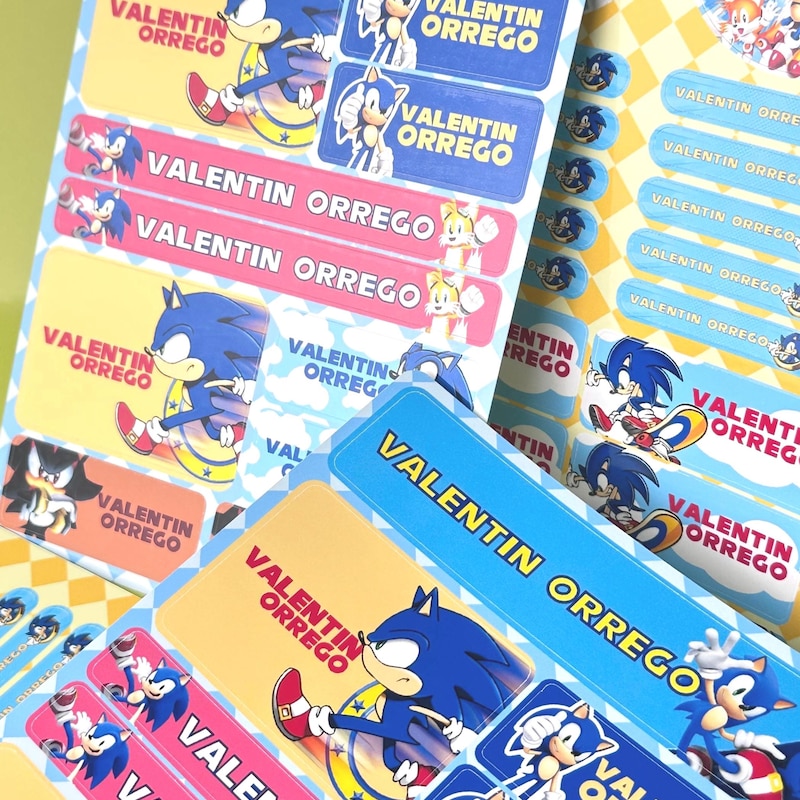Custom Sonic Name Tags - Etsy