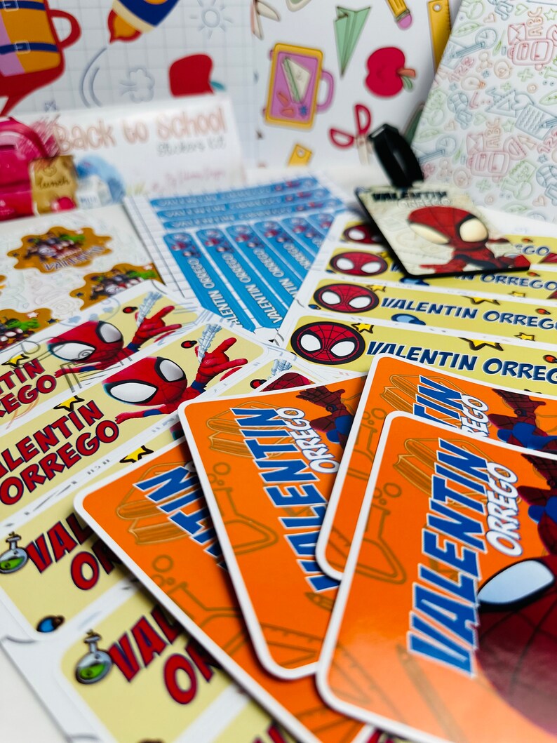 Custom Back-to-school Sticker Kit With Backpack Tag Personalized ...