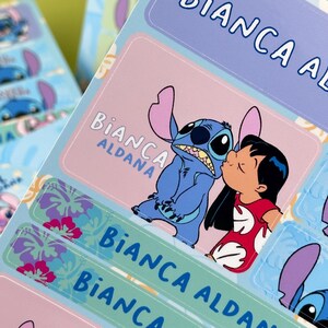 Personalized Lilo & Stitch School Stickers: 56 Custom Name Labels ...