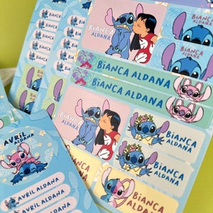 Personalized Lilo & Stitch School Stickers: 56 Custom Name Labels ...