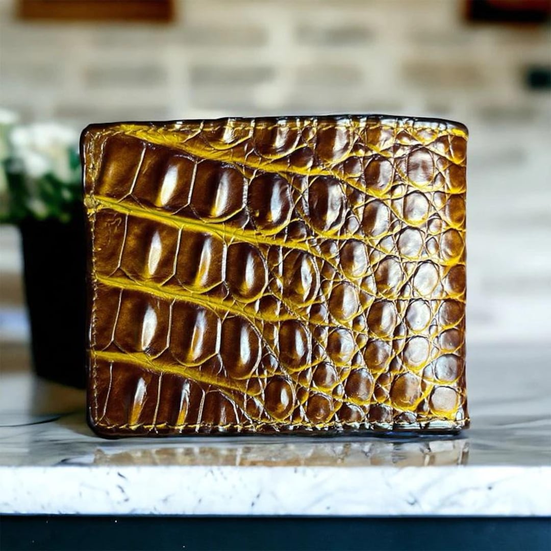 Alligator Wallet Genuine Alligator Skin Wallet Black Alligator Wallet ...