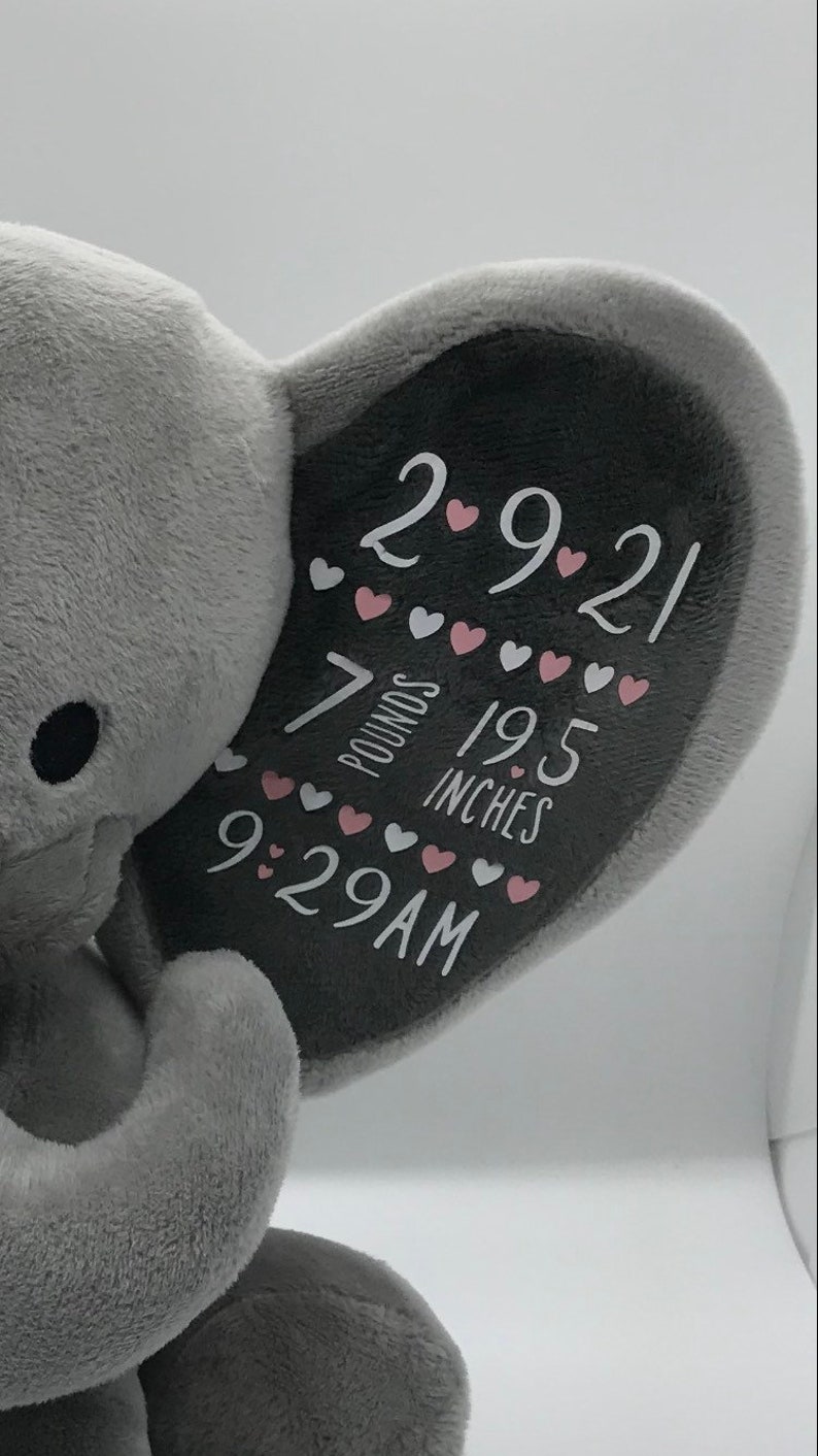 Personalized Baby Elephant Birth Announcement, Girl and Boy - Etsy