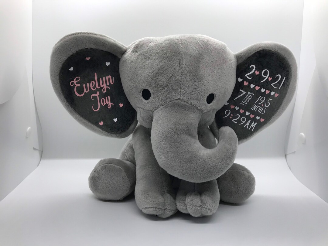 Personalized Baby Elephant Birth Announcement, Girl and Boy - Etsy