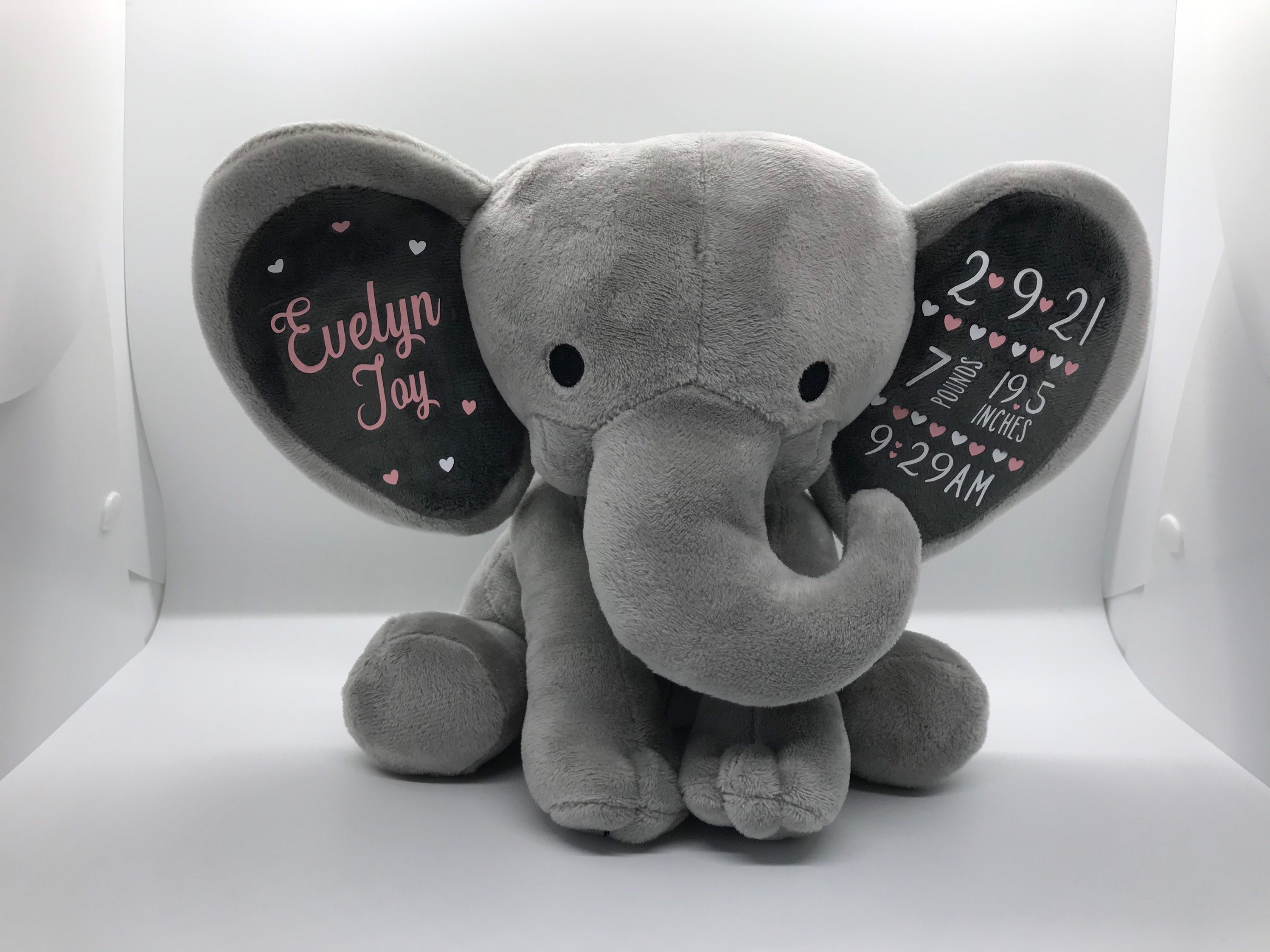 Personalized Baby Elephant Birth Announcement, Girl and Boy - Etsy
