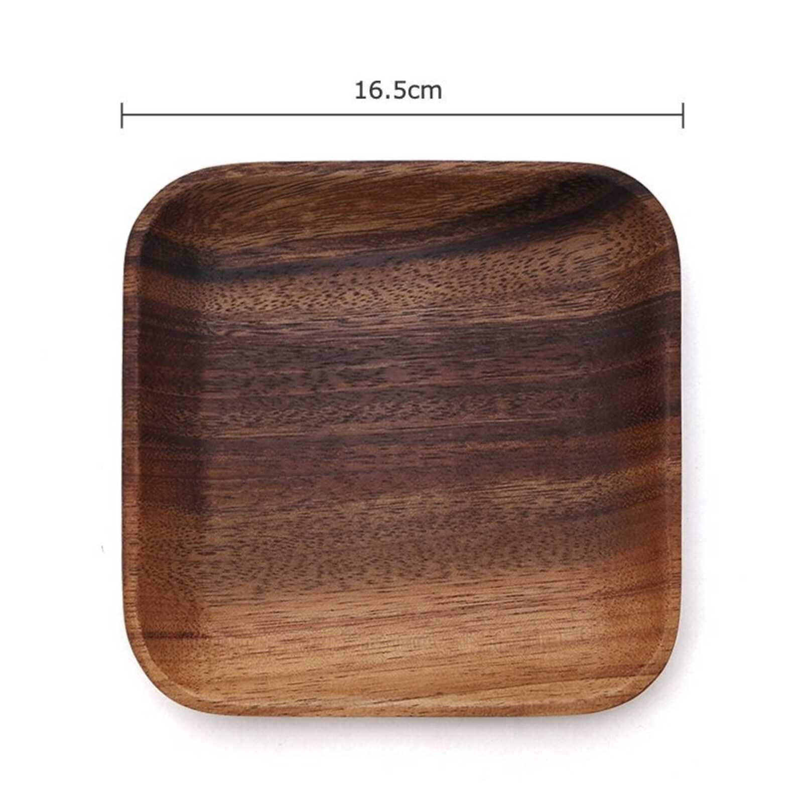 2pcs Premium Square Wooden Plate Set Dessert Serving Tray Acacia Wood ...